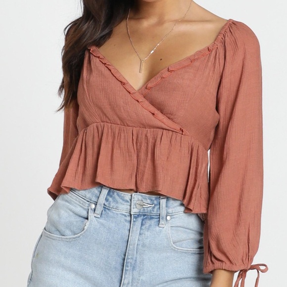 Showpo. | Tops | Time To Think Top In Rust Showpo Runaway Heart | Poshmark